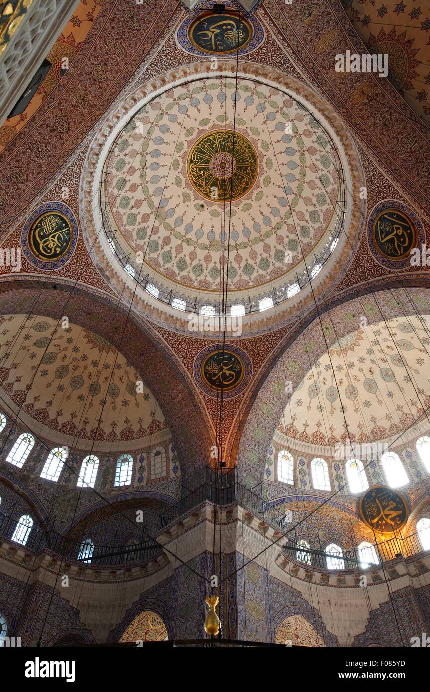 Interior of domes of Mosque, overhead view Stock Photo - Alamy