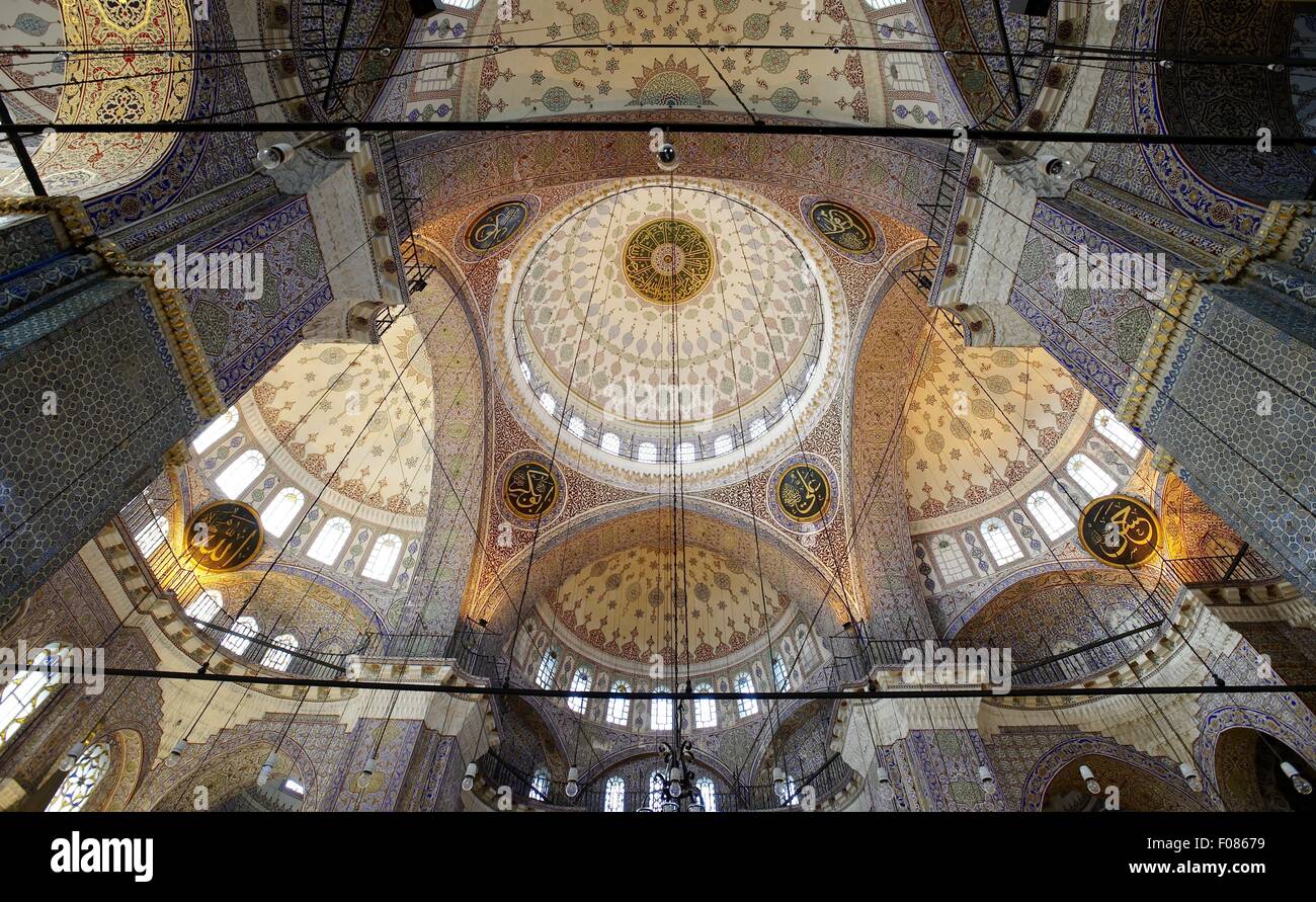 Interior of domes of Mosque, overhead view Stock Photo - Alamy