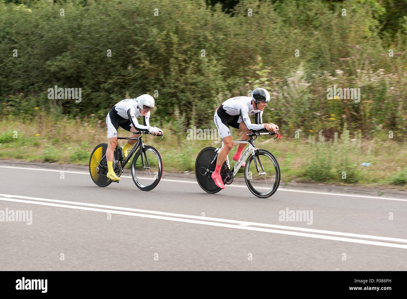 TT time trial cycling pairs on Brands Hatch road dedicated gear ...
