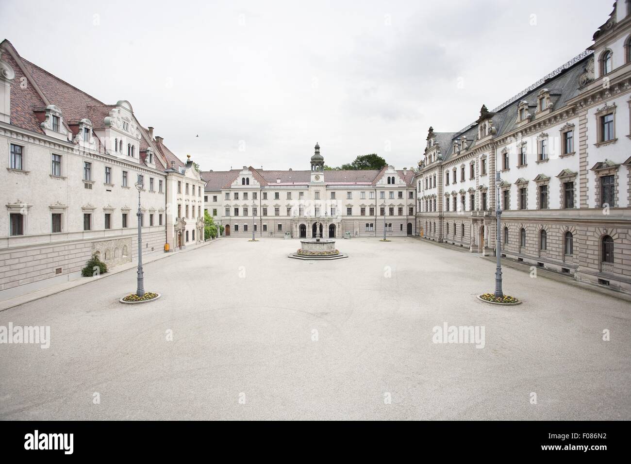 Courtyard of St Emmeram Castle in Regensburg, Bavaria, Germany Stock ...