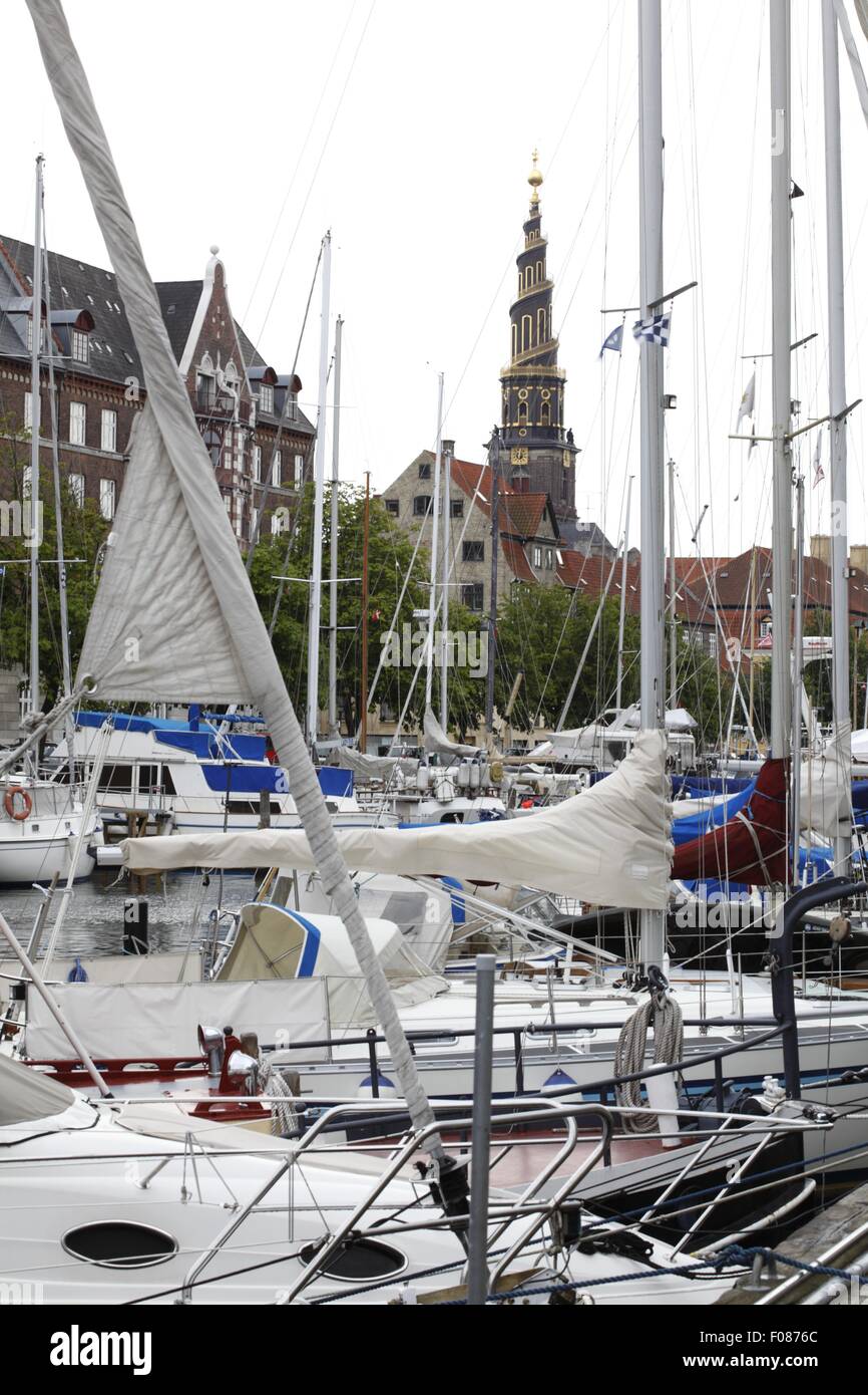 Sailboats at Christianshavn, Copenhagen, Denmark Stock Photo - Alamy