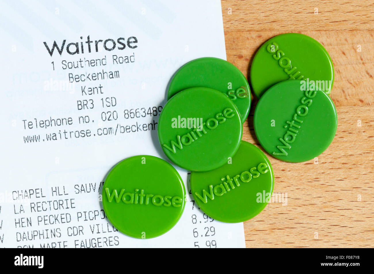 Waitrose green tokens hi-res stock photography and images - Alamy