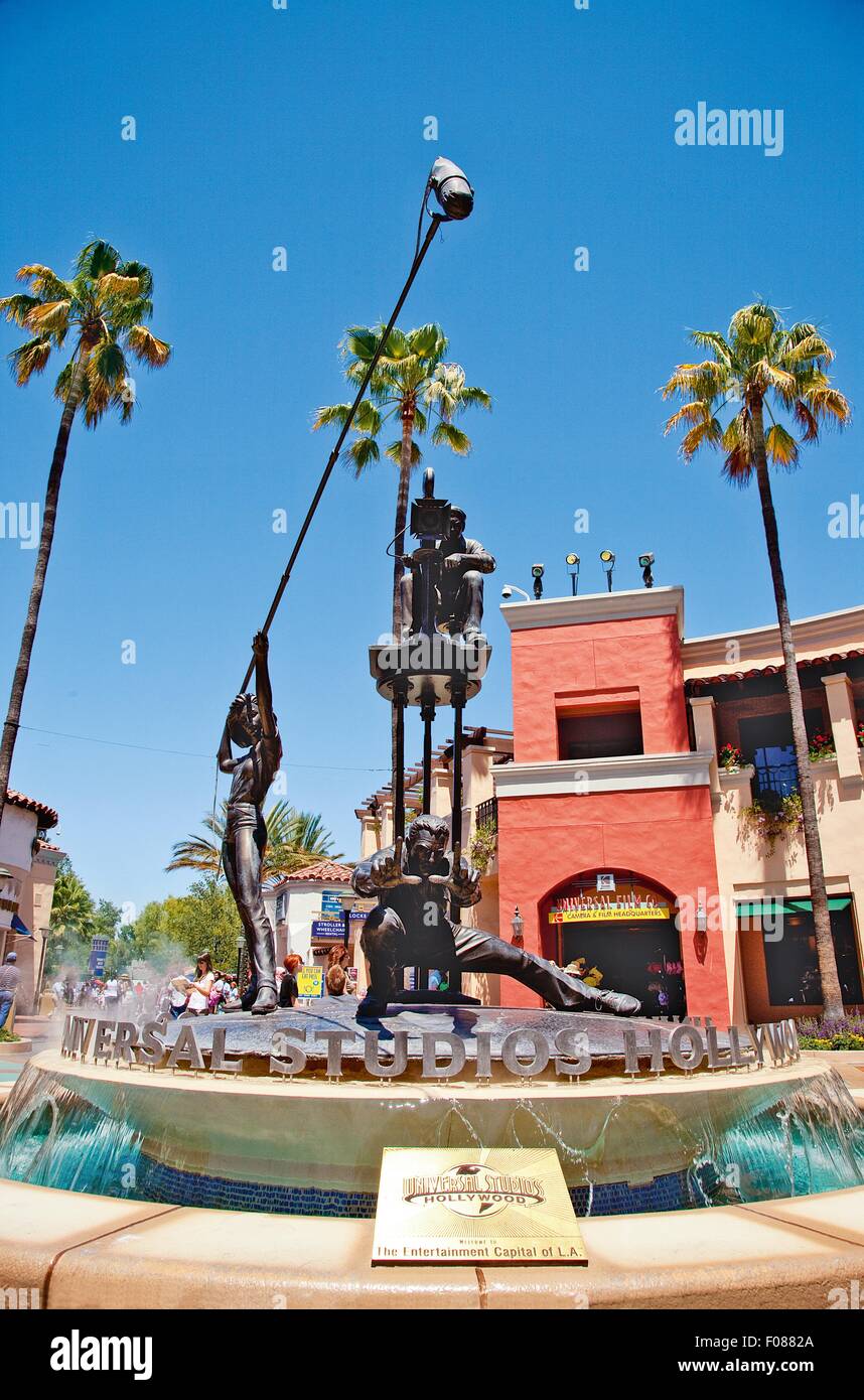 Hollywood fountain at Universal studio, Los Angeles, California, USA ...