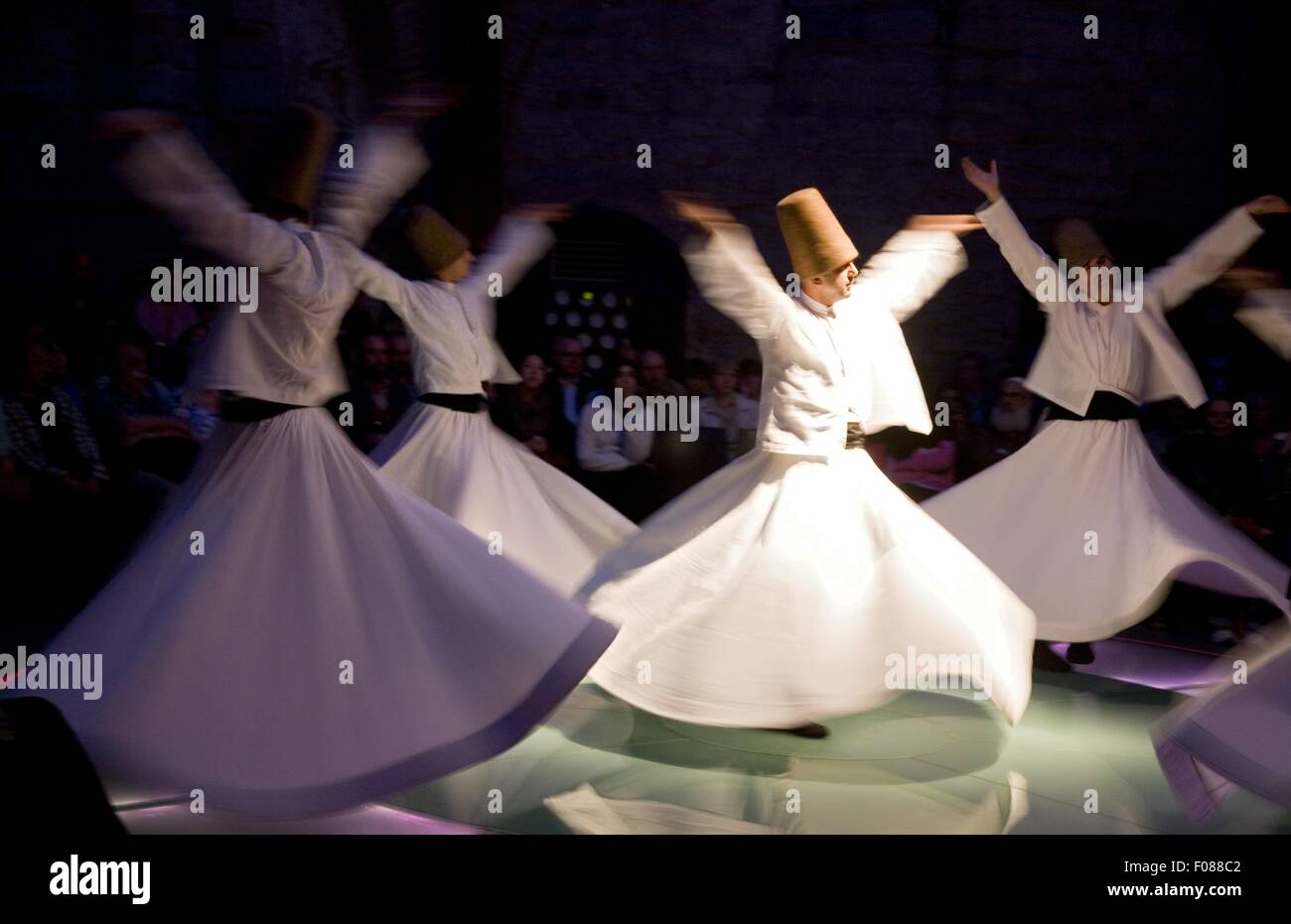 Dervishes performing ecstatic and mystical dance, Istanbul, Turkey ...
