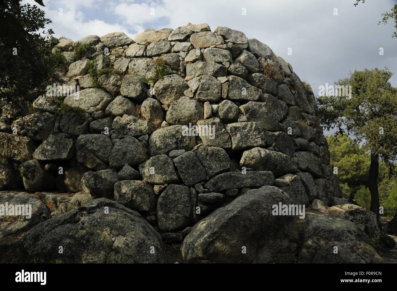 Nuraghe buildings of stone blocks, Sardinia Island, Italy Stock Photo ...