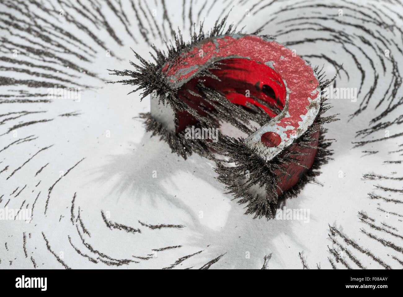 Attraction Repulsion Iron Metal Particles High Resolution Stock ...