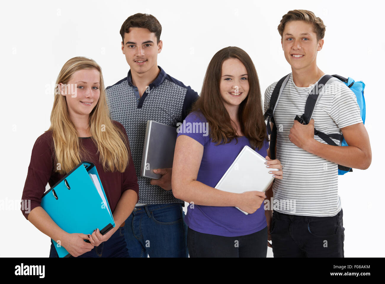 Studio Portrait Of Teenage Students Stock Photo - Alamy