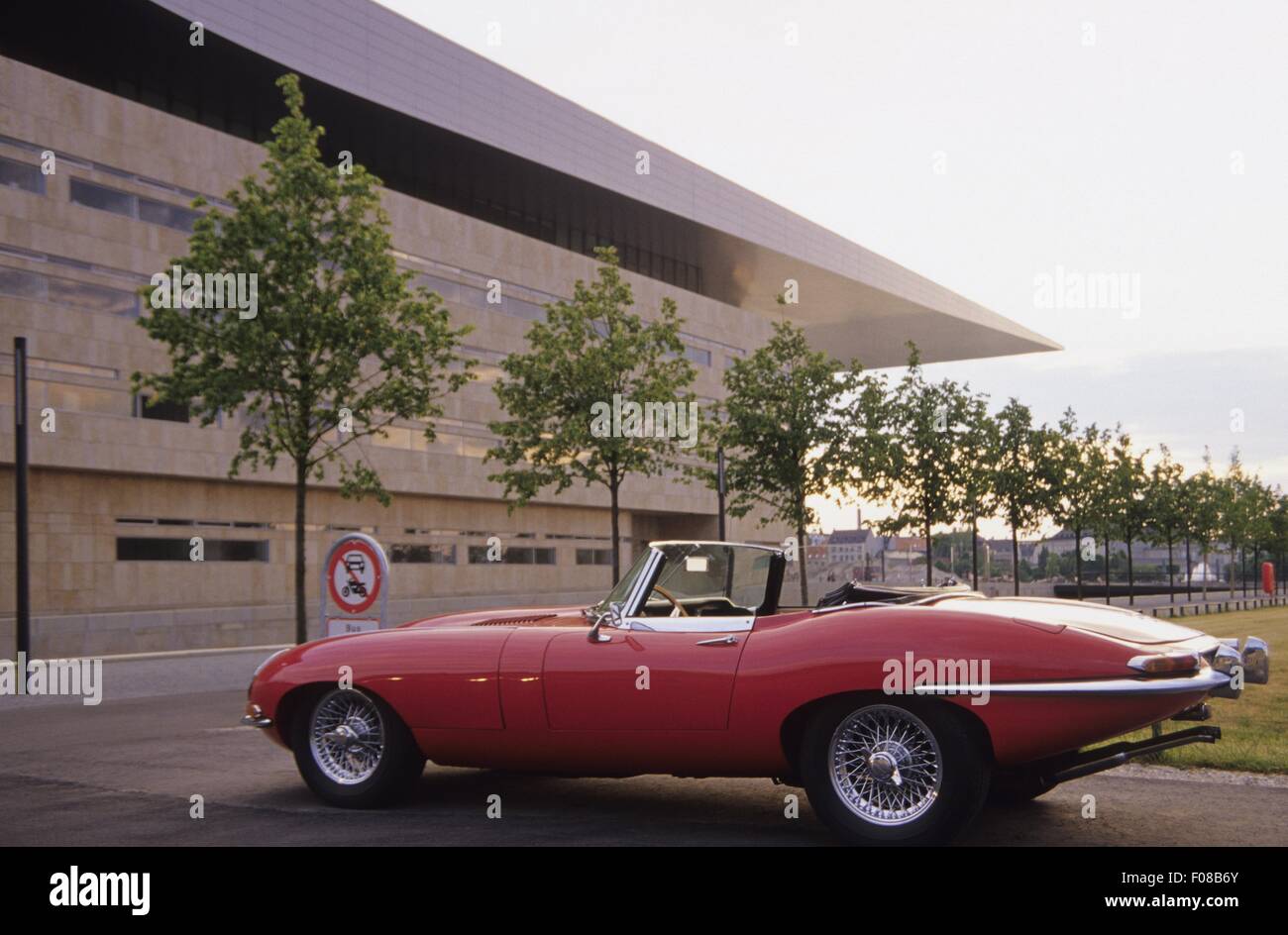 Red car in front of Opera House, Copenhagen, Denmark Stock Photo - Alamy