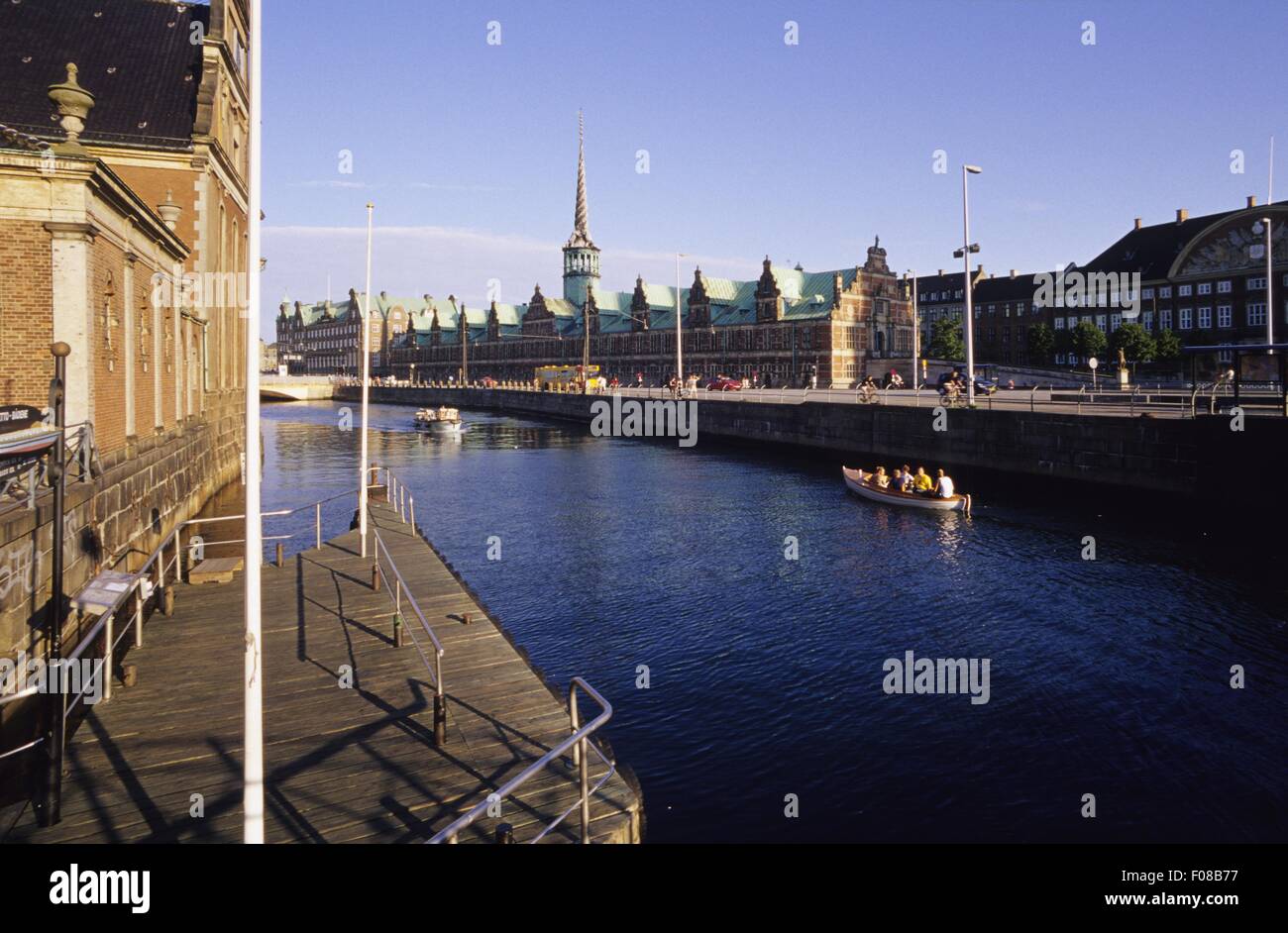View of Borsgade old stock exchange building, Slotsholmen, Central ...