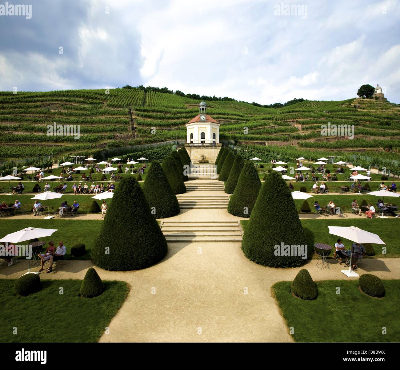 View of tourist at Radebeul Wackerbarth, Saxony, Germany Stock Photo ...