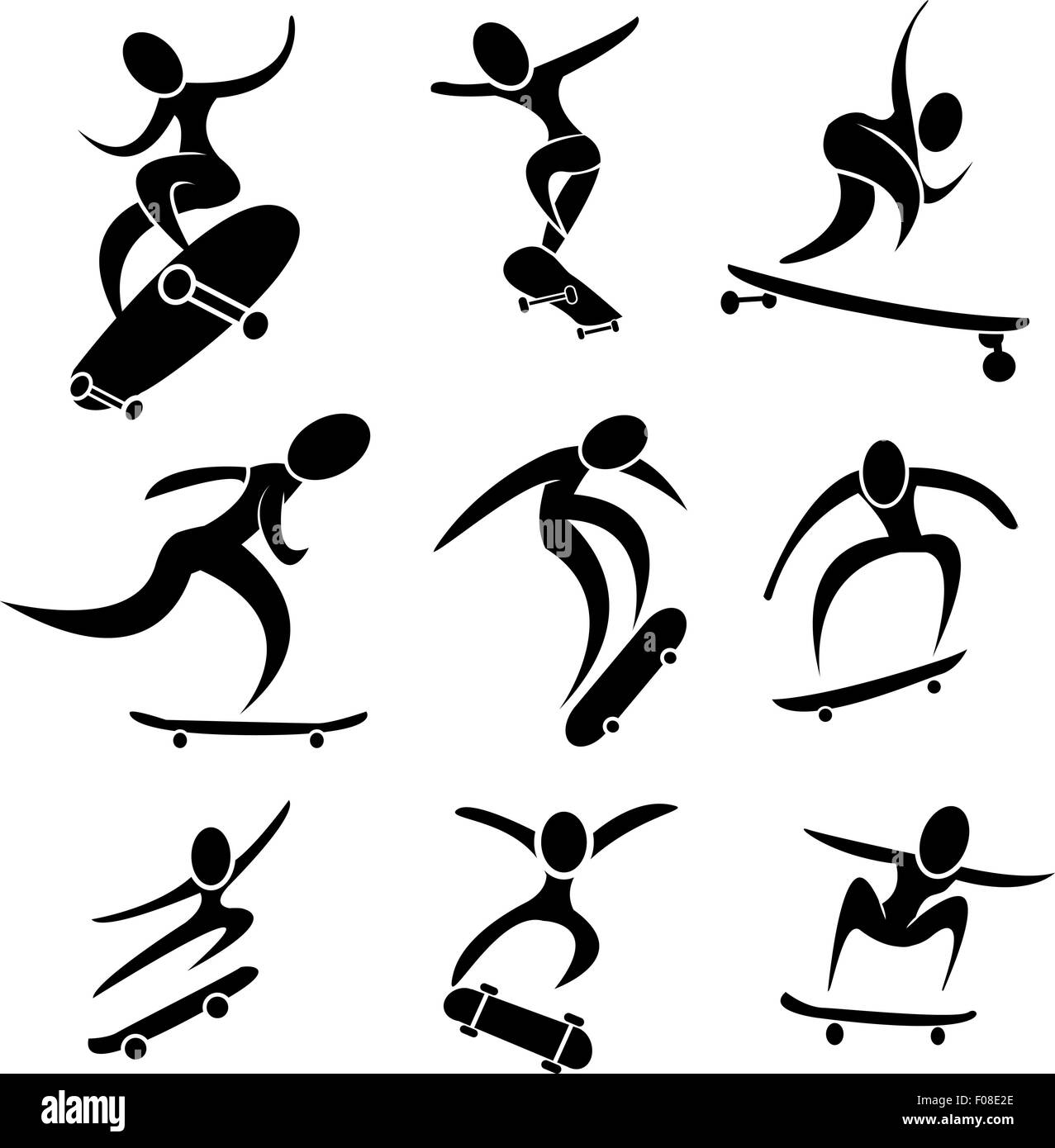 Action sports logo Black and White Stock Photos & Images - Alamy