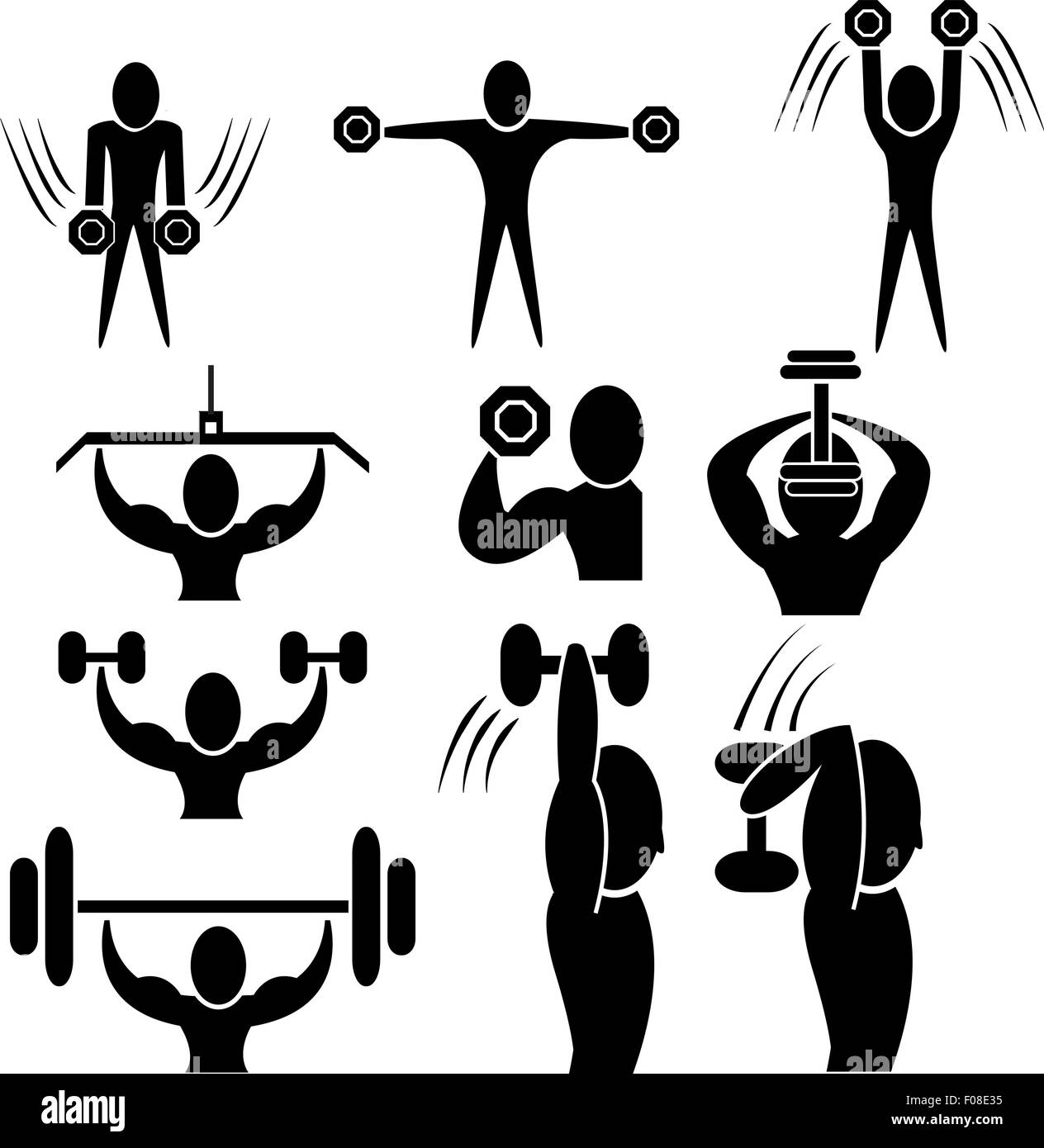 Fitness training symbol Stock Vector Images - Alamy
