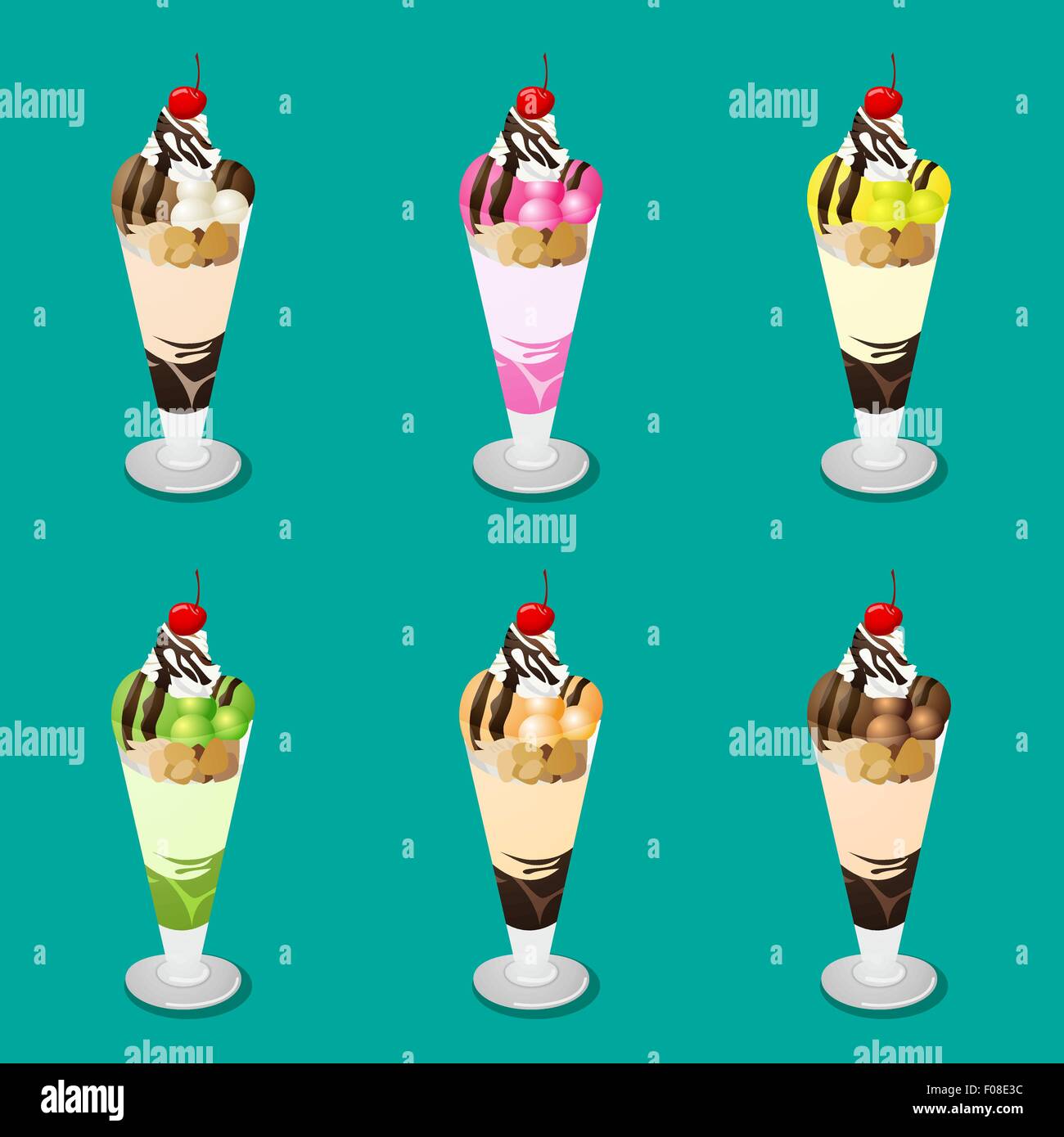 Ice cream tea shop Stock Vector Images - Alamy