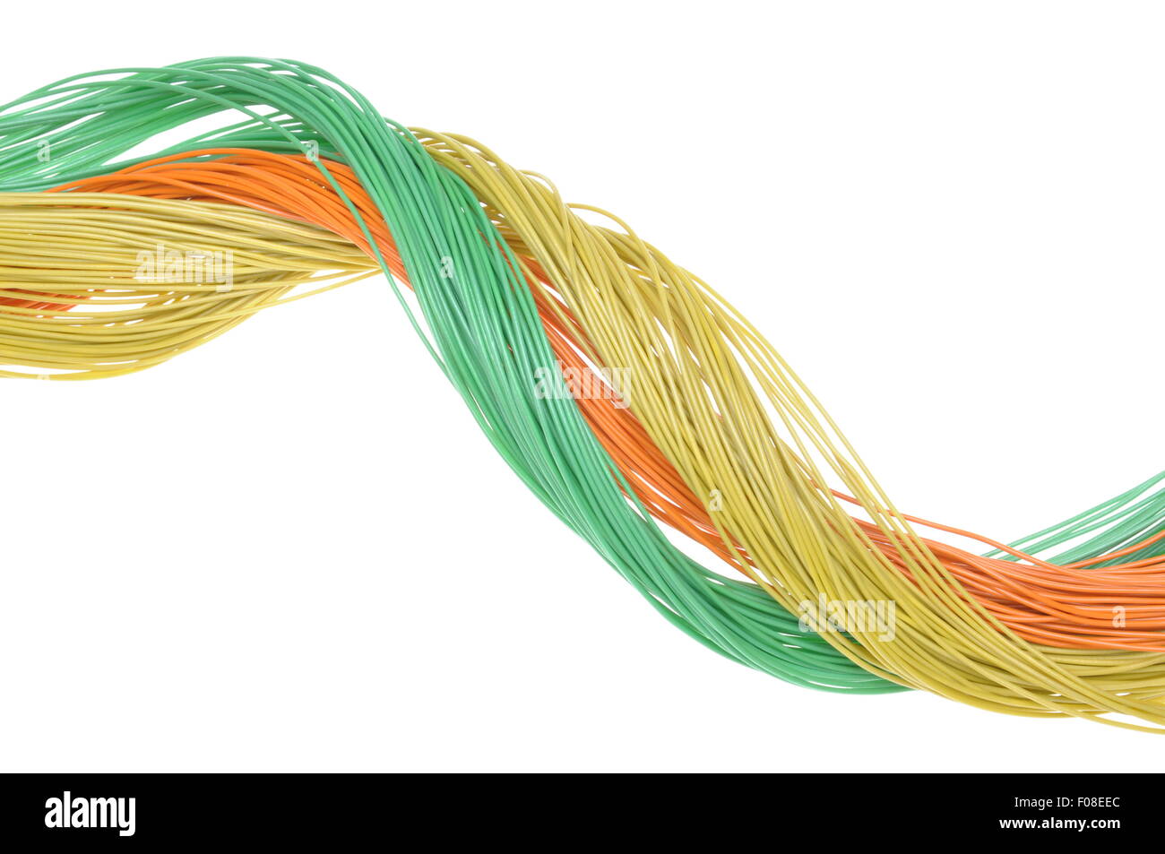 Computer cables isolated on white background Stock Photo - Alamy