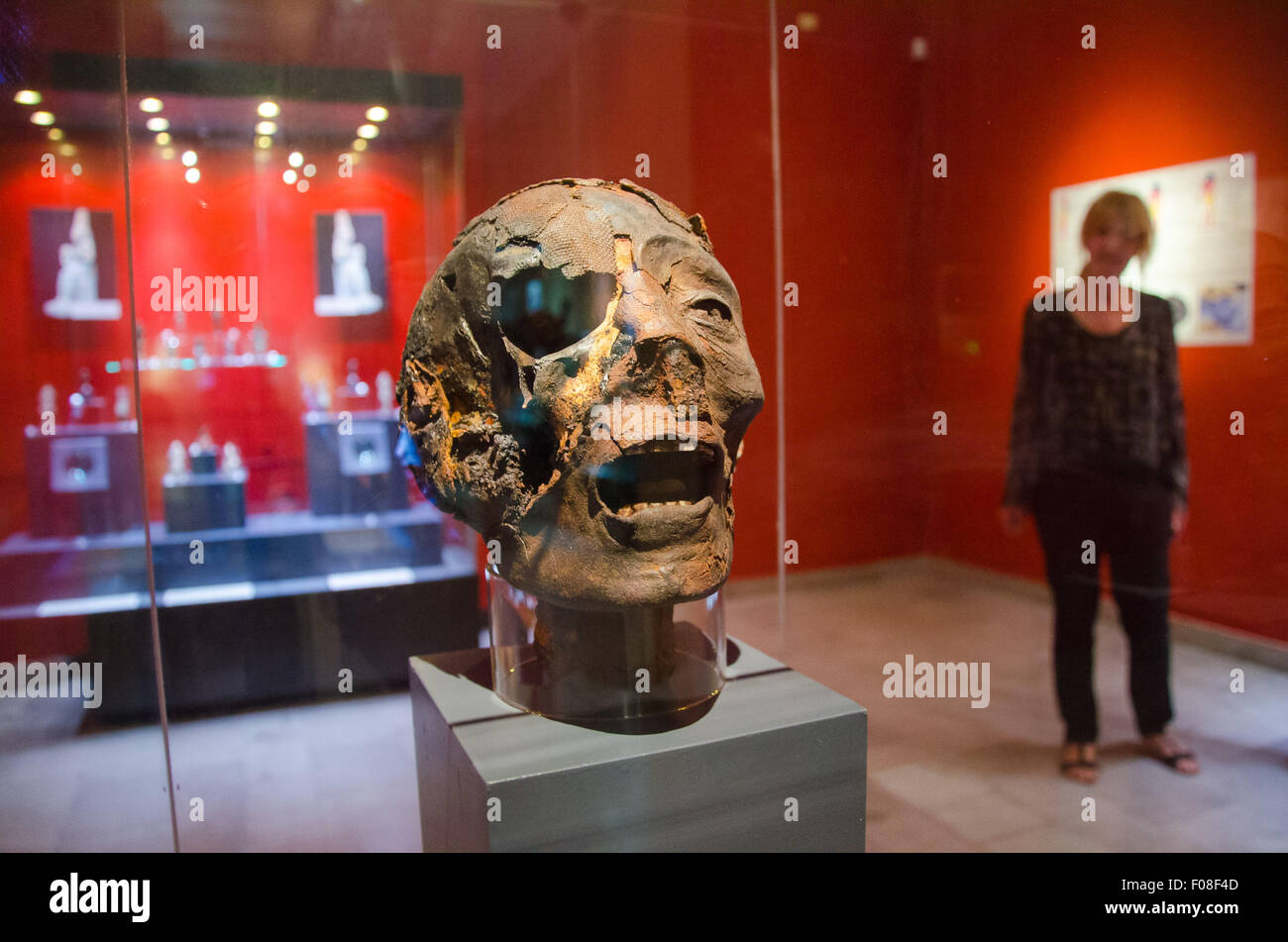 The mummified head of a woman discovered in Bulgaria, believed to be ...