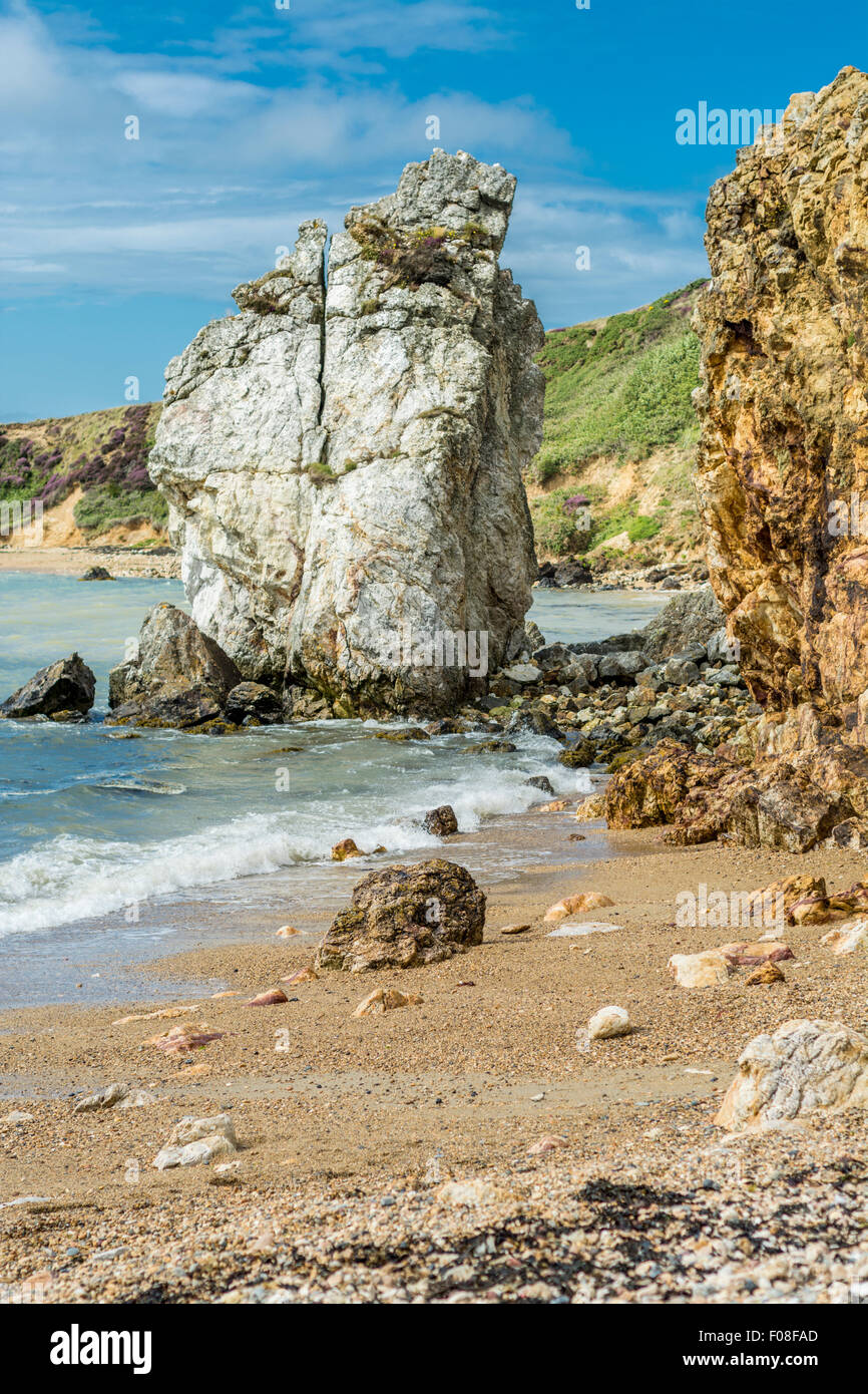 View of White Lady bay, Isle of Anglesey, North Wales, UK Stock Photo ...