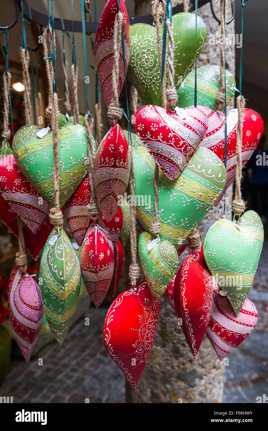 Colourful heart shaped trinkets Stock Photo - Alamy
