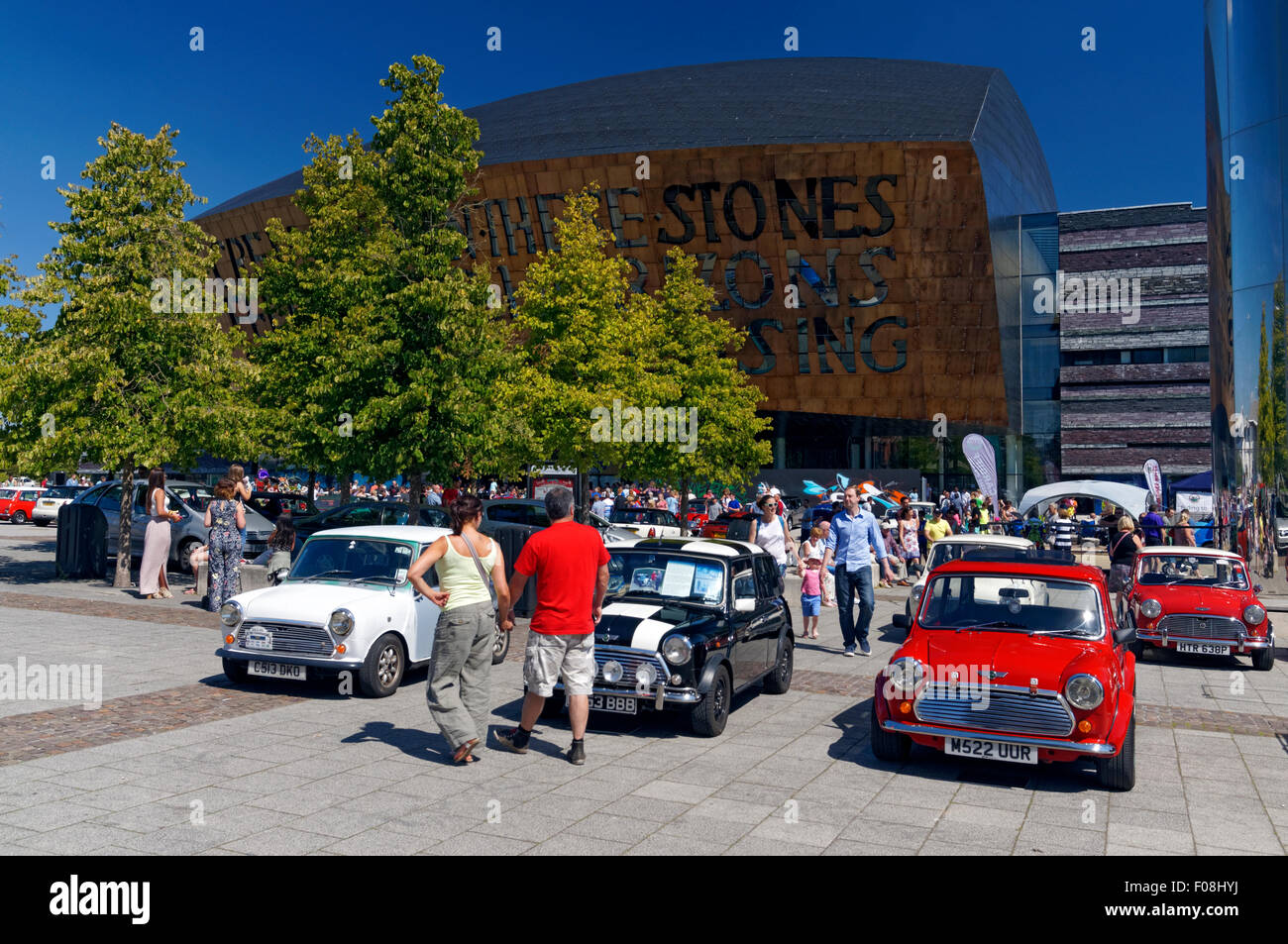 Mini in the Cardiff Bay event, Cardiff Bay, Wales, UK Stock Photo - Alamy