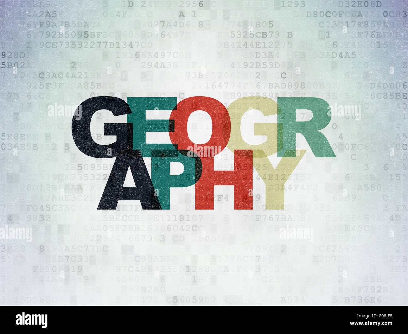 Studying concept: Geography on Digital Paper background Stock Photo - Alamy