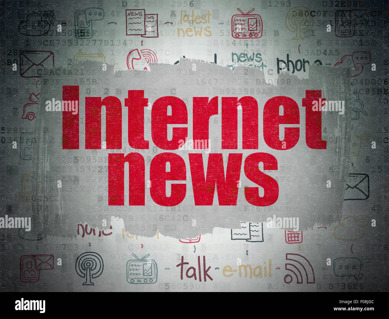 News concept: Internet News on Digital Paper background Stock Photo - Alamy