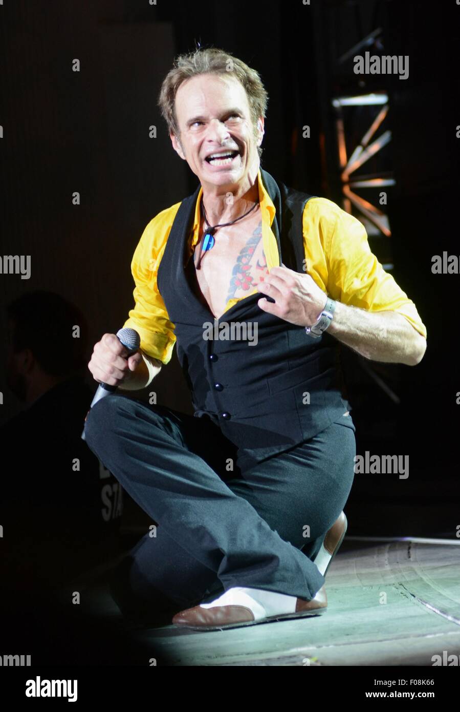 Holmdel, NJ, USA. 9th Aug, 2015. David Lee Roth on stage for Van Halen ...