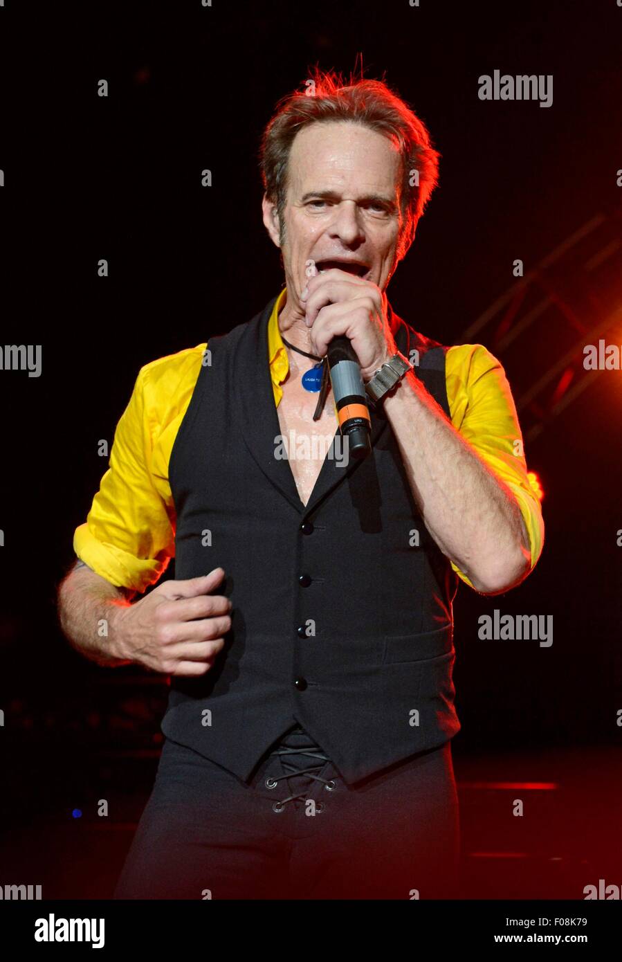 Holmdel, NJ, USA. 9th Aug, 2015. David Lee Roth on stage for Van Halen ...