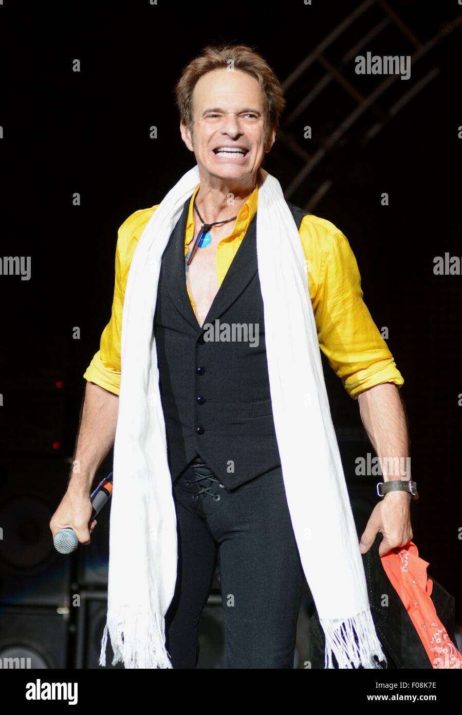 Holmdel, NJ, USA. 9th Aug, 2015. David Lee Roth on stage for Van Halen ...