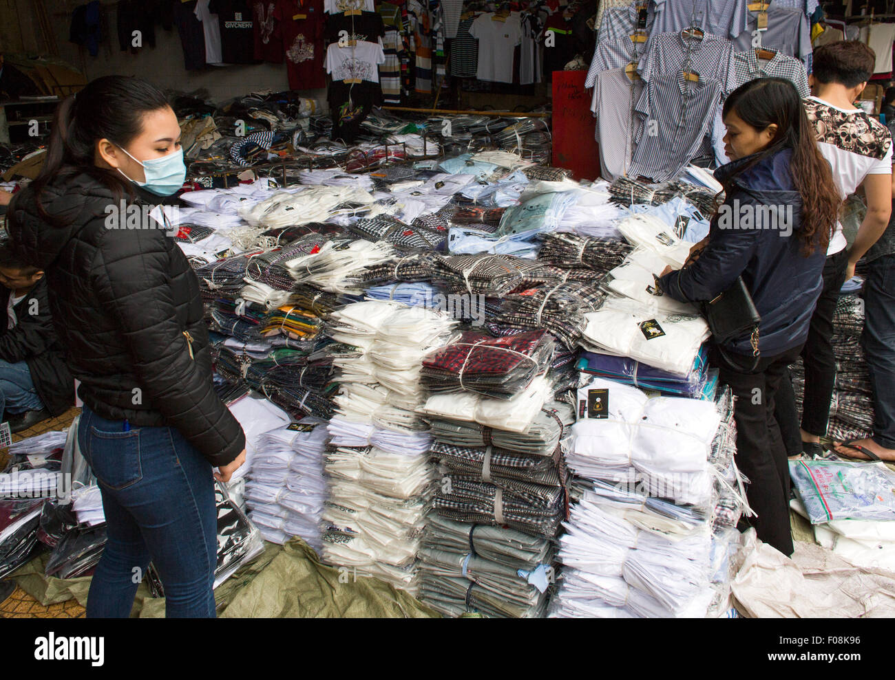 whole sale clothing market in Hanoi Stock Photo - Alamy