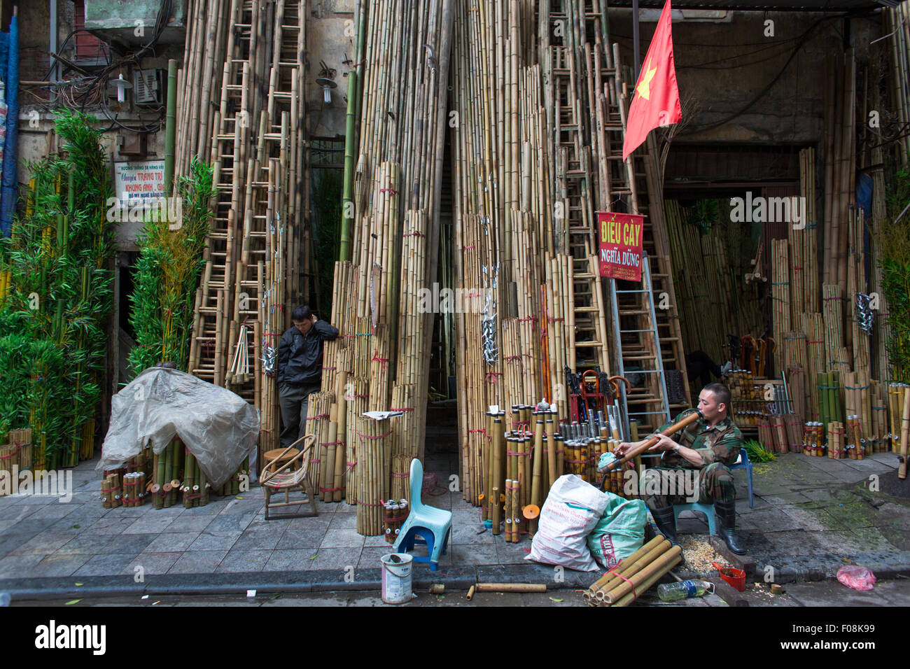 bamboo shop in Hanoi, Vietnam Stock Photo - Alamy