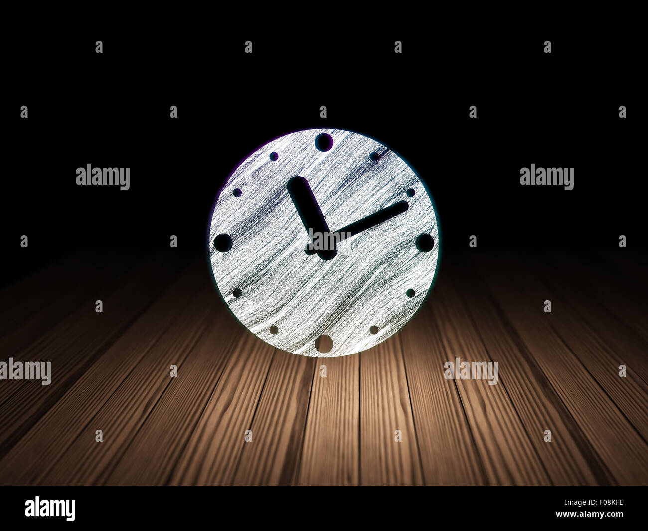Time concept: Clock in grunge dark room Stock Photo - Alamy