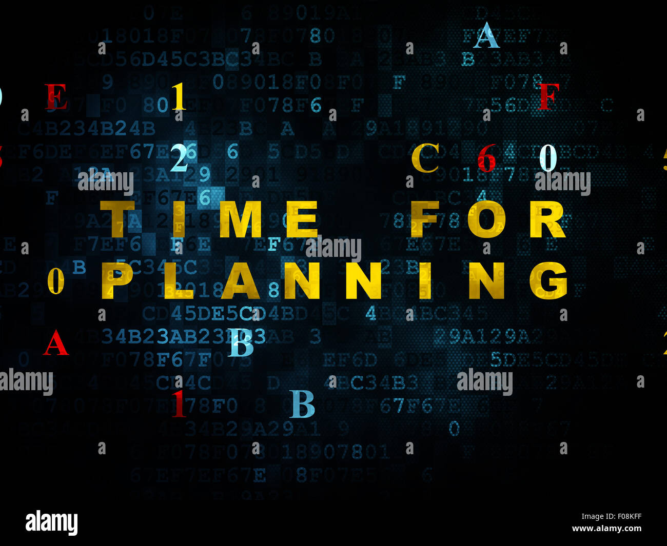 Timeline concept: Time for Planning on Digital background Stock Photo ...