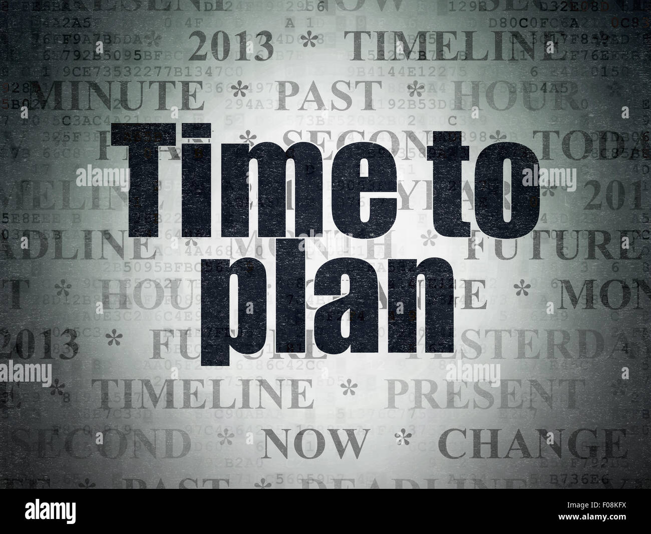 Time concept: Time to Plan on Digital Paper background Stock Photo - Alamy