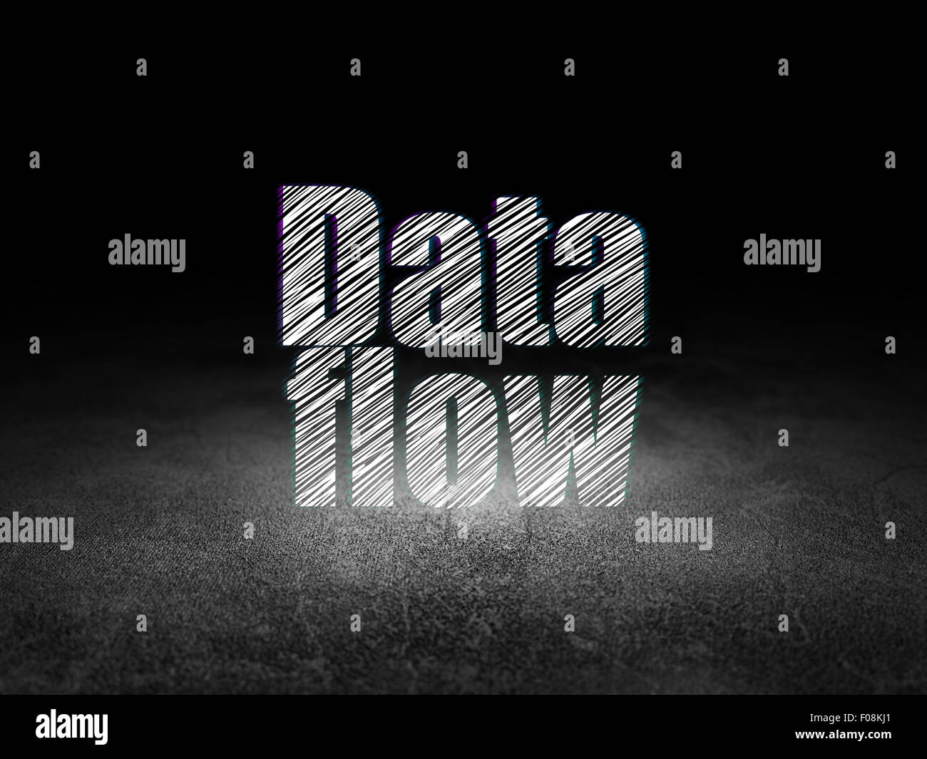 Data concept: Data Flow in grunge dark room Stock Photo - Alamy