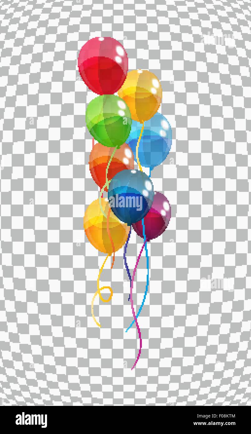 Color Glossy Balloons Background Vector Illustration Stock Vector Image ...