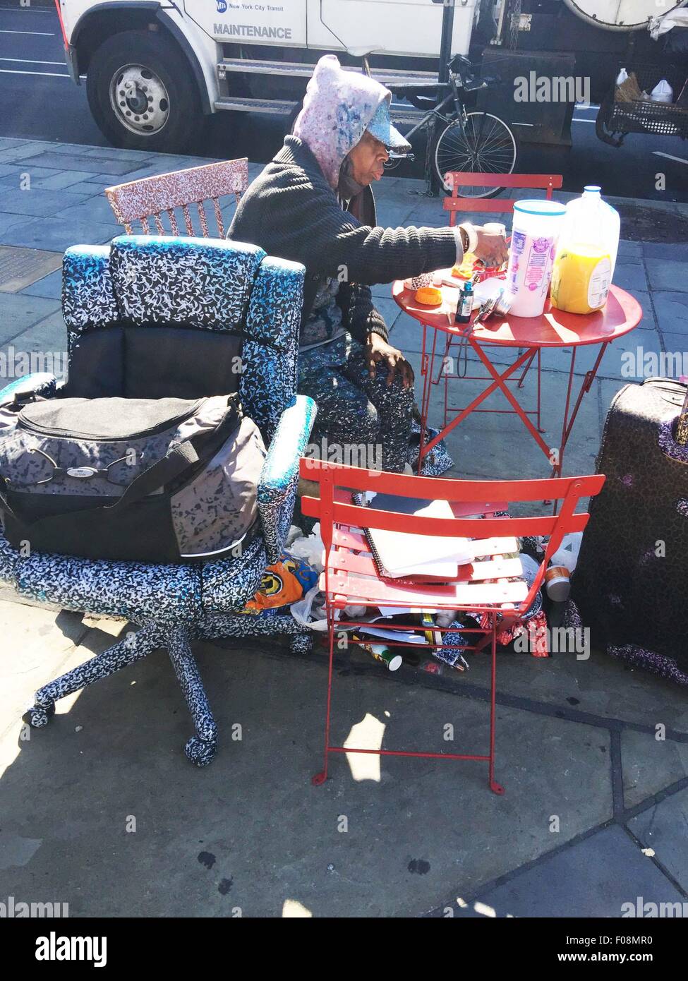 April 28, 2015 - New York, New York, U.S. - Homeless and panhandlers in ...