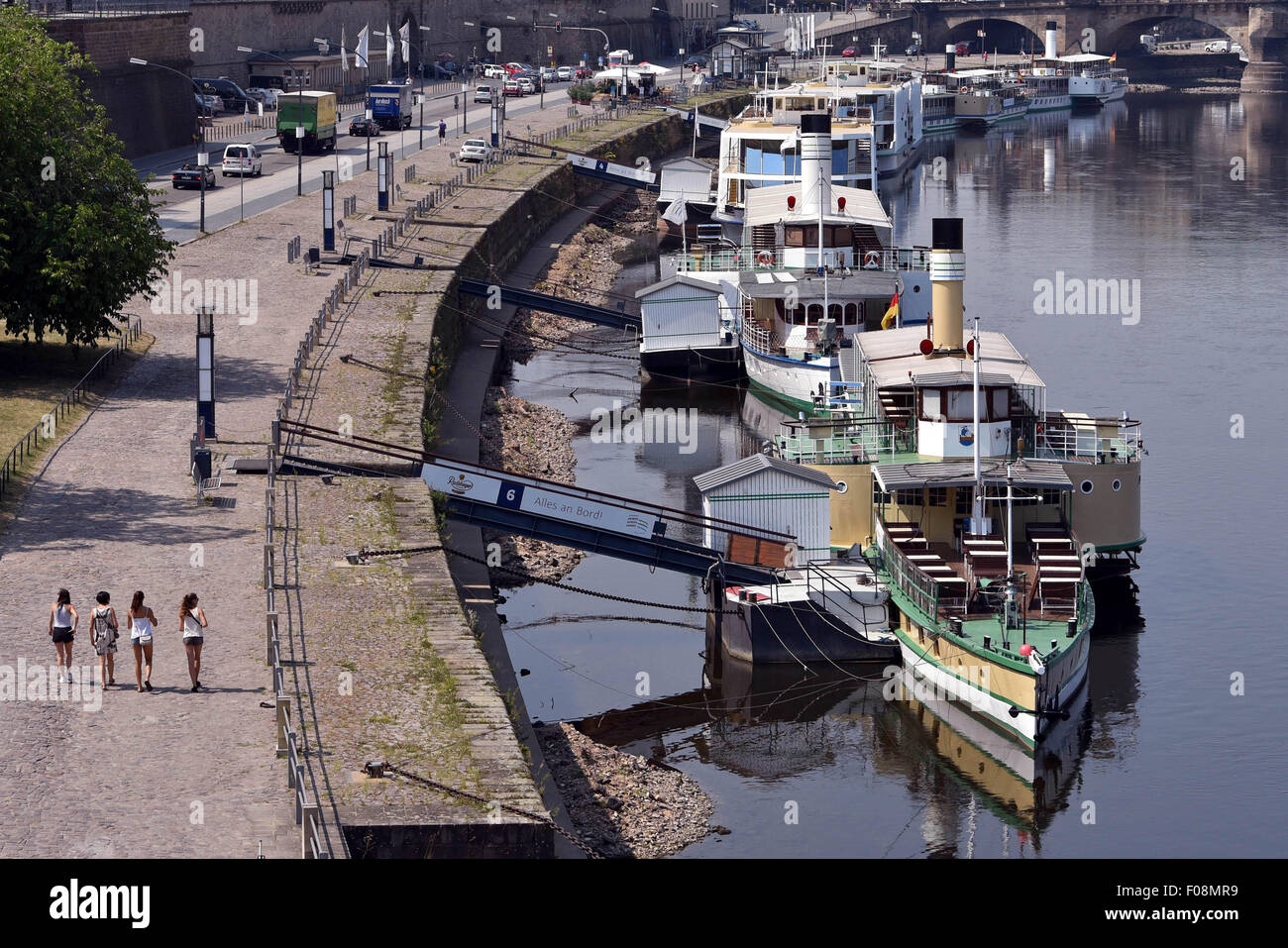 Vessels of the 'Saechsische Dampfschiffahrt' (Saxon Steamboat Company ...
