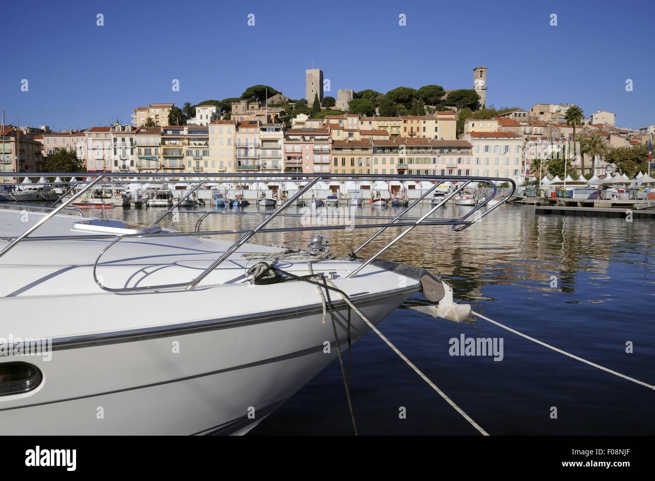 France, French Riviera, the tourist harbor of Cannes Stock Photo - Alamy