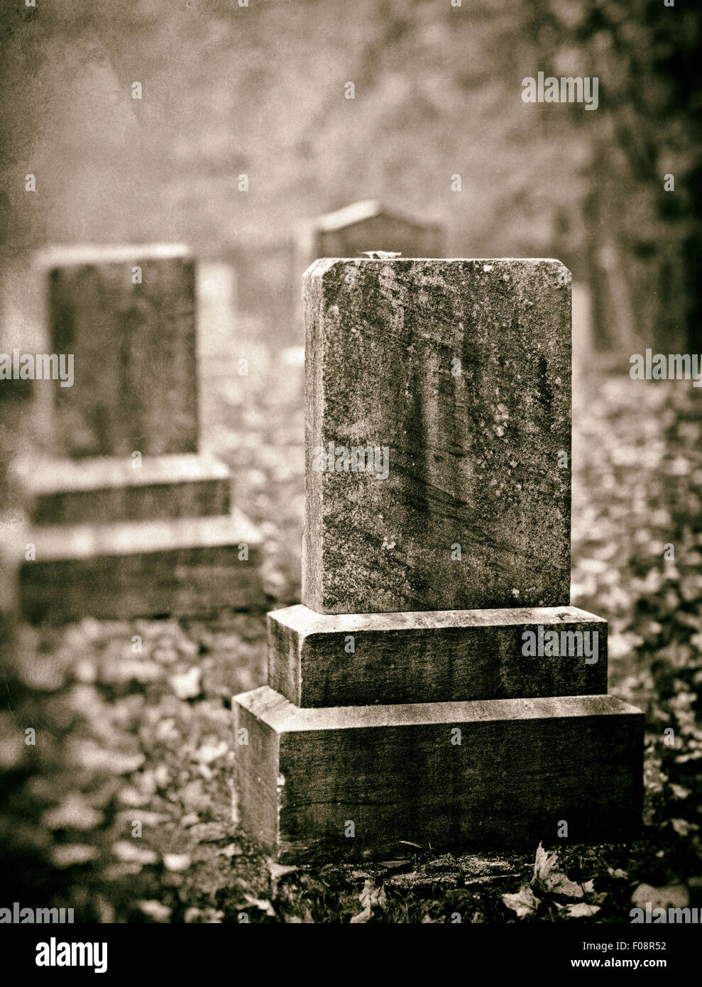 Tombstone and graves in an ancient church graveyard Stock Photo - Alamy