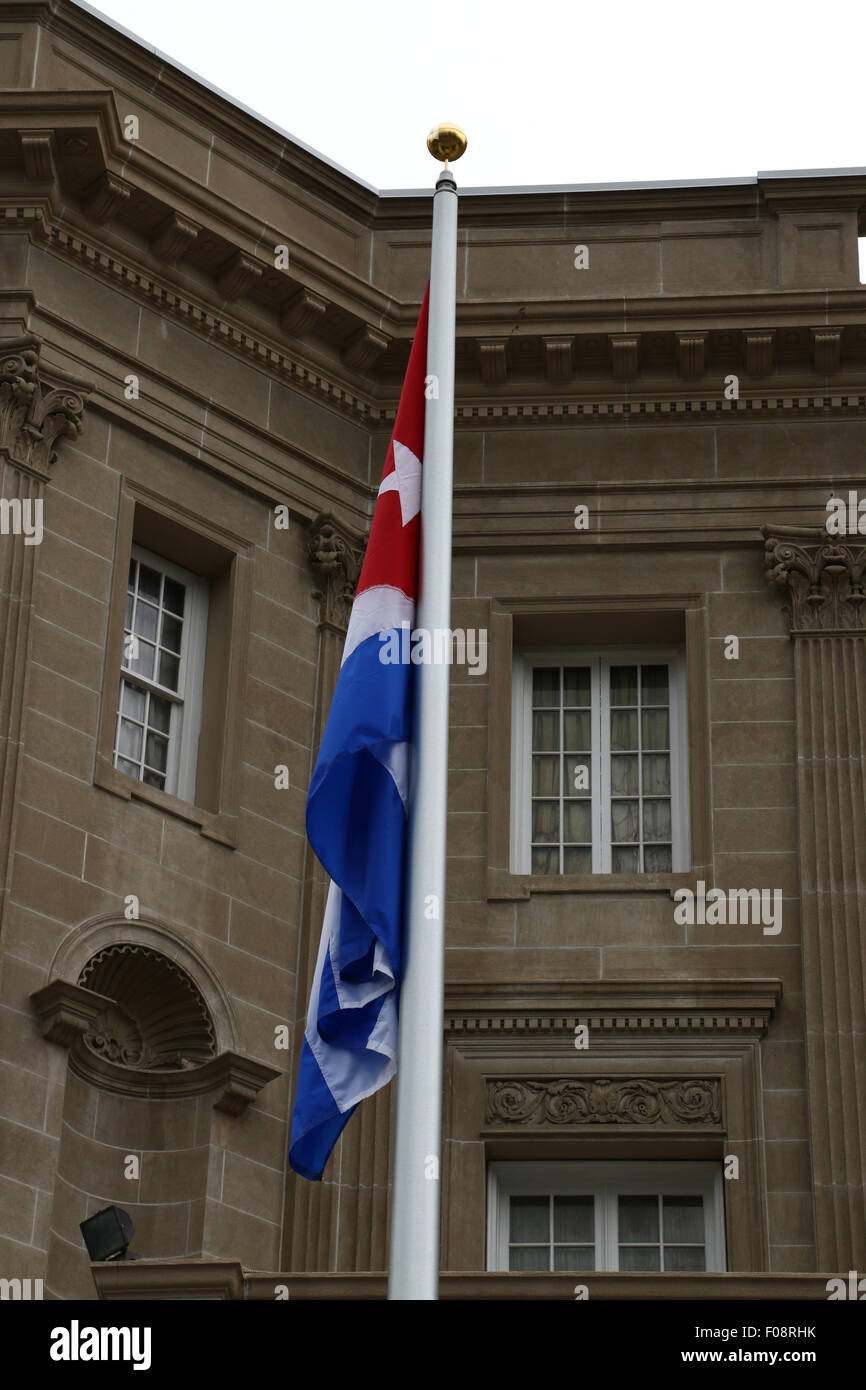 Flag New Cuban embassy Washington D C Stock Photo - Alamy