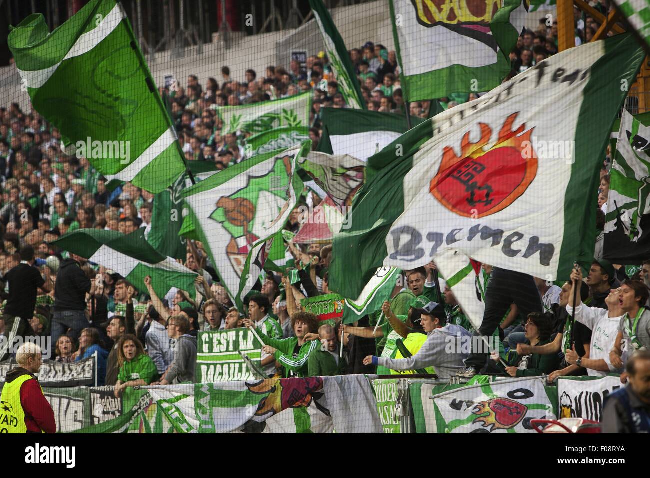 Werder Fans in Stadium, Bremen, Germany Stock Photo - Alamy