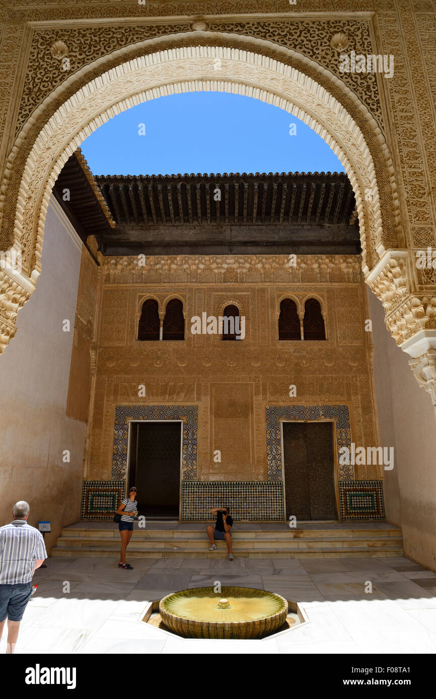Facade of the Palacio de Comares within Alhambra Palace complex ...