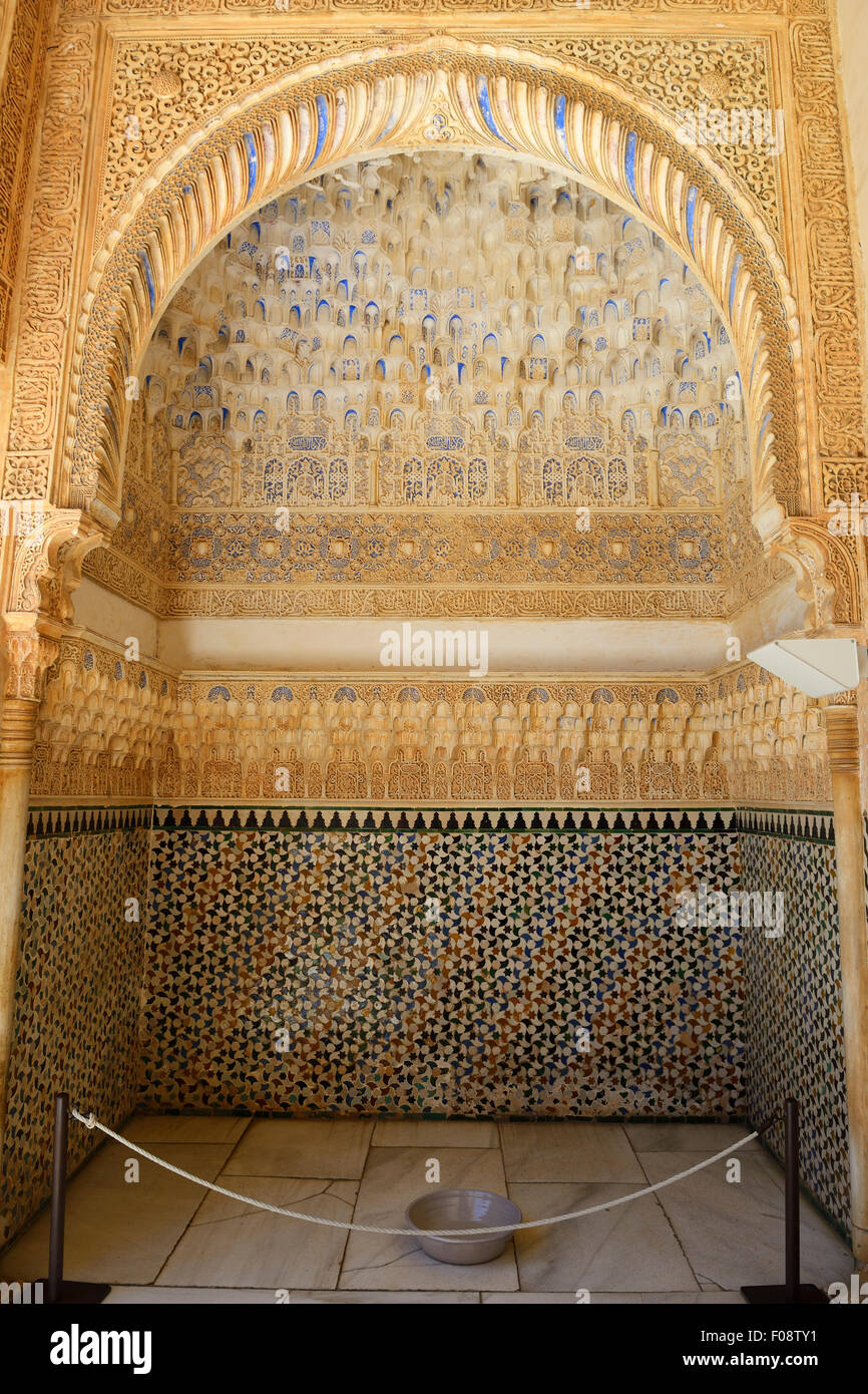 Palacio de Comares within Alhambra Palace complex, Granada, Andalusia ...