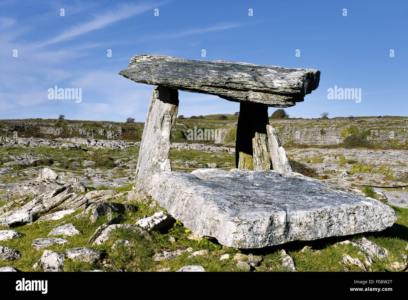 View of Poulnabrone Dolmen in Burren, Ireland, UK Stock Photo - Alamy