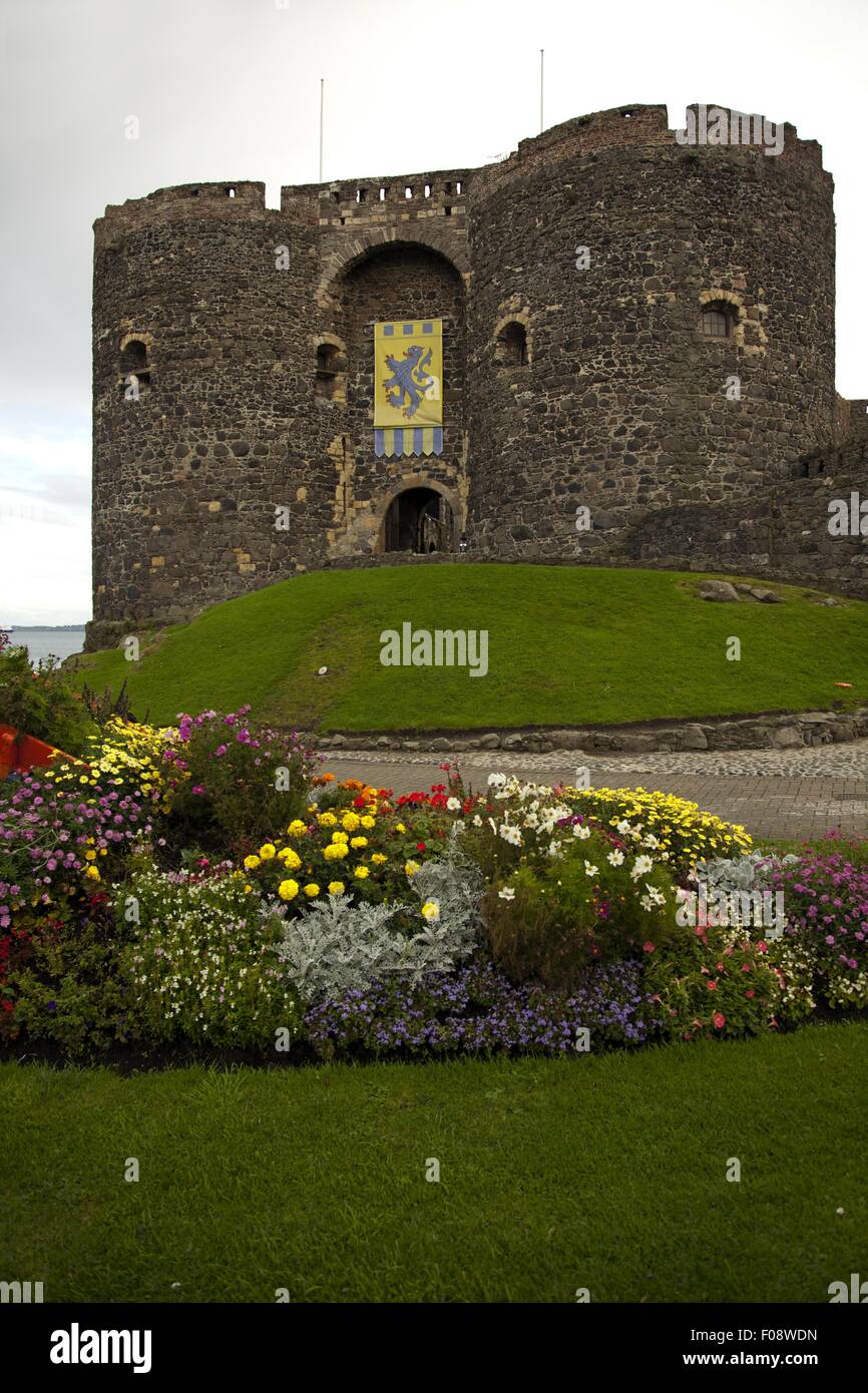 Facade of Carrickfergus Castle, Carrickfergus, Ireland Stock Photo - Alamy