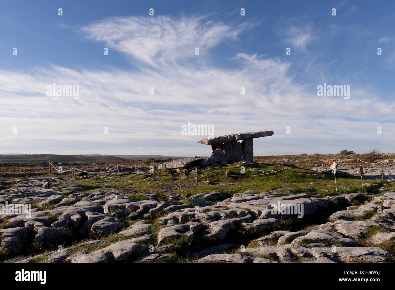 View of Poulnabrone Dolmen in Burren, Ireland, UK Stock Photo - Alamy