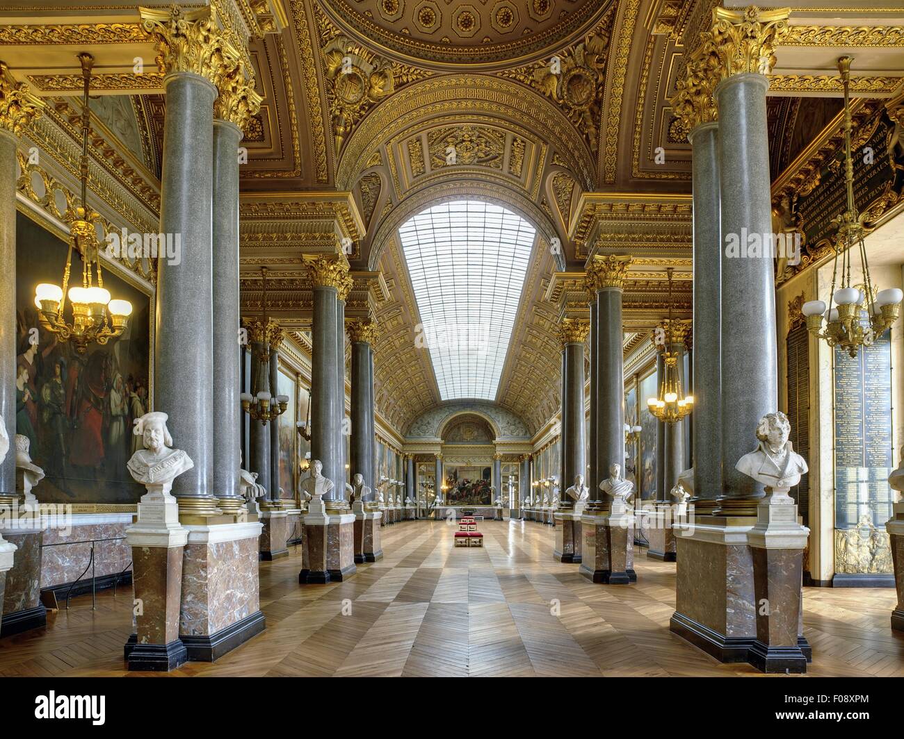 Interior of Battle gallery of Versailles Palace in France Stock Photo ...