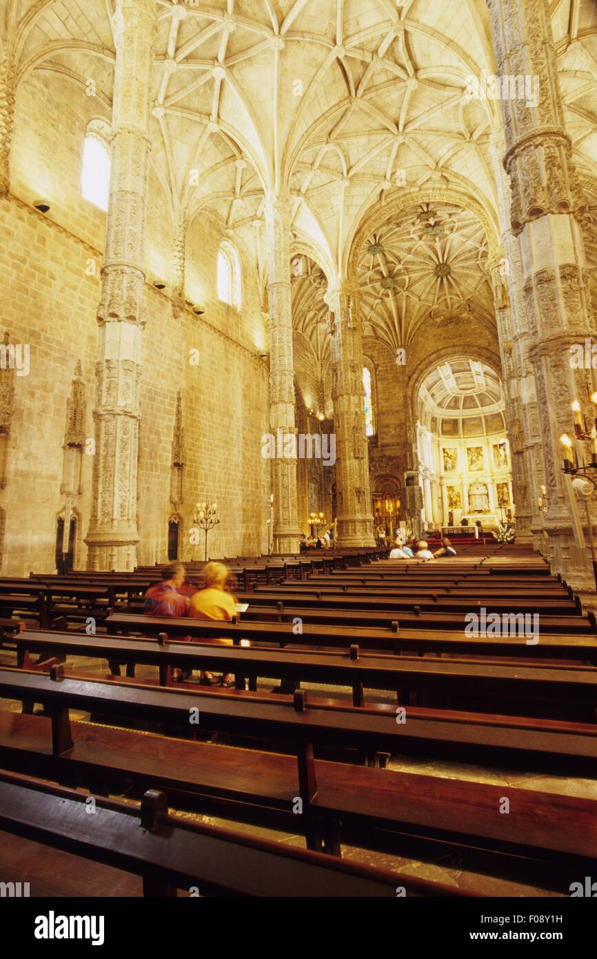 People at monastery church of Belem in Lisbon, Portugal Stock Photo - Alamy