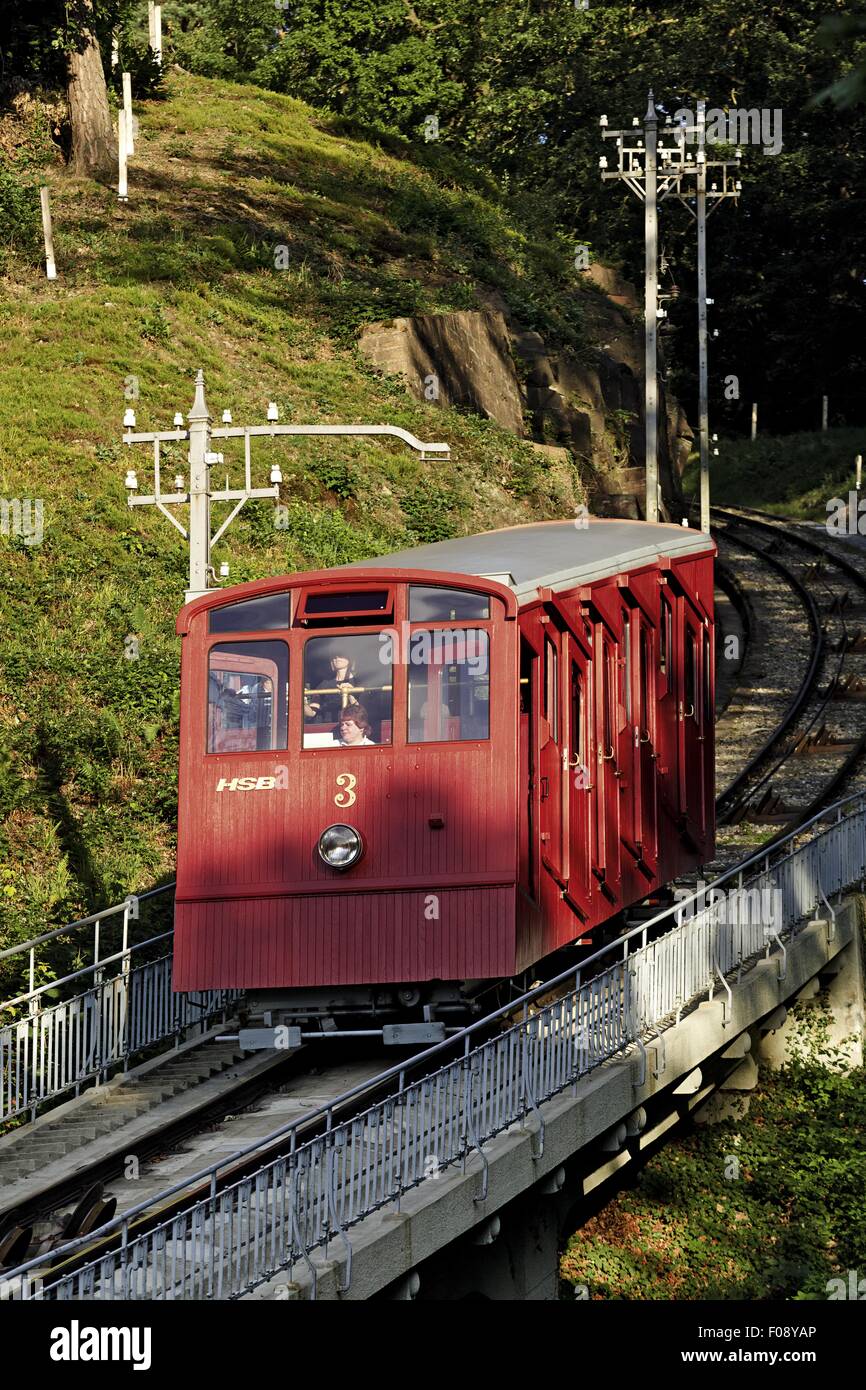 Red mountain railway in Heidelberg, Germany Stock Photo - Alamy