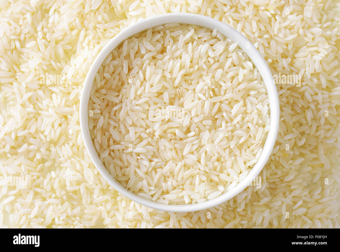 White long grain rice overhead hi-res stock photography and images - Alamy