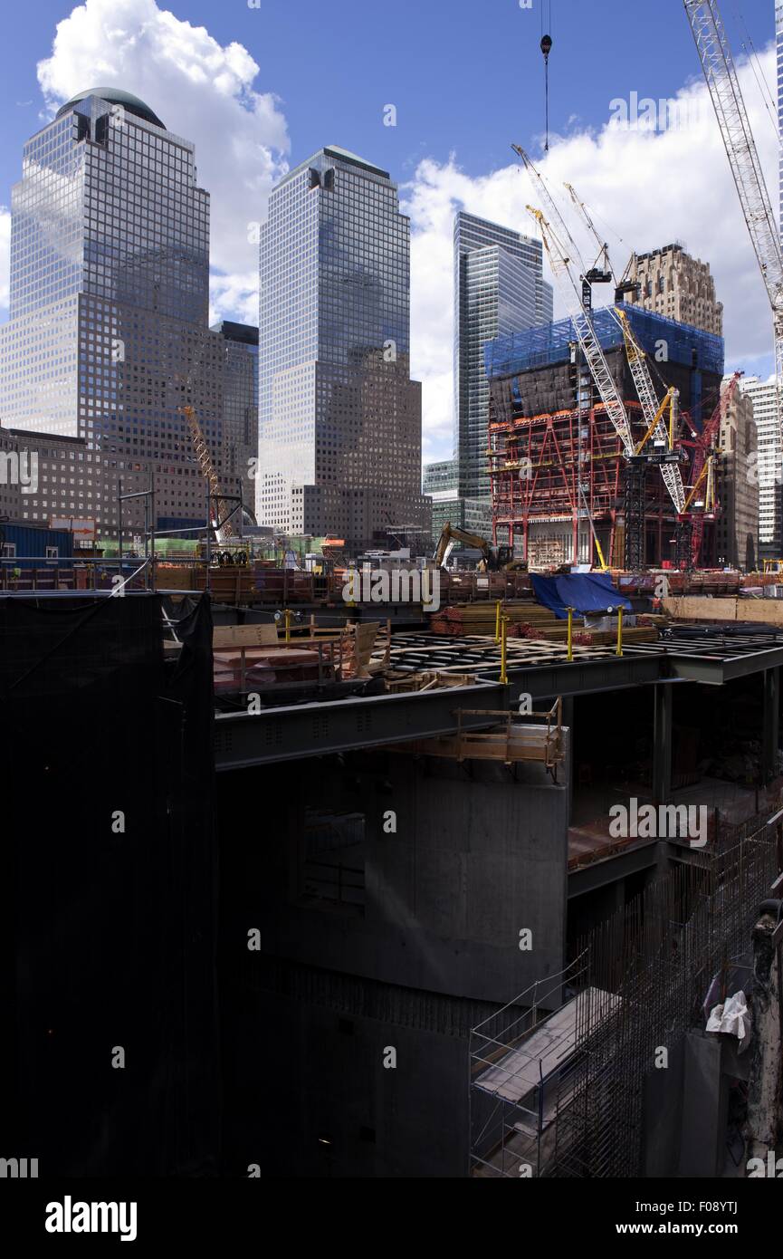 Construction work going on in Ground Zero site in New York, USA Stock ...